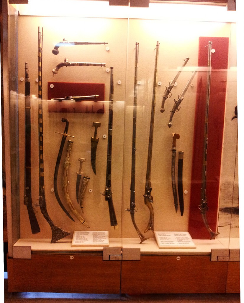 Exhibition of guns from various periods of time